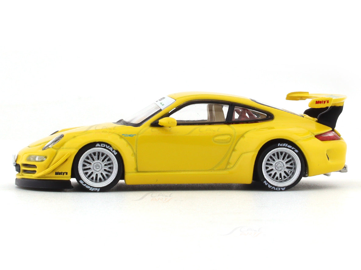 Porsche 911 997 RWB yellow 1:64 Tarmac Works diecast scale model car ...