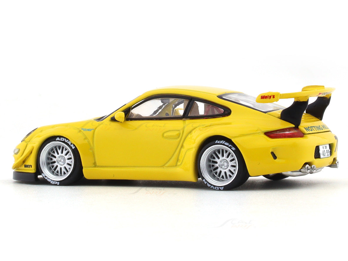 Porsche 911 997 RWB yellow 1:64 Tarmac Works diecast scale model car ...