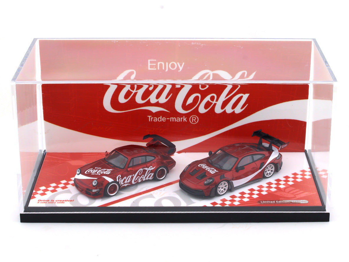 Set of Porsche 964 & 992 Coca Cola 1:64 Cool Car diecast scale model ...