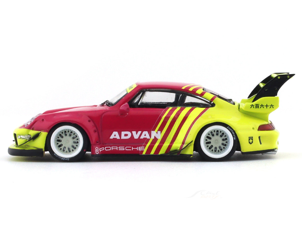 Porsche RWB 993 with figure advan 1:64 Time Micro diecast scale model ...