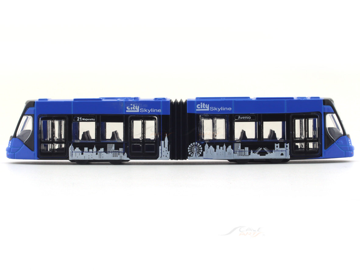 Siemens Avenio Tram blue 1:100 Majorette scale model bus | Scale Arts India