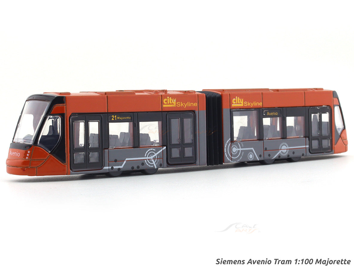Siemens Avenio Tram orange 1:100 Majorette scale model bus | Scale Arts ...