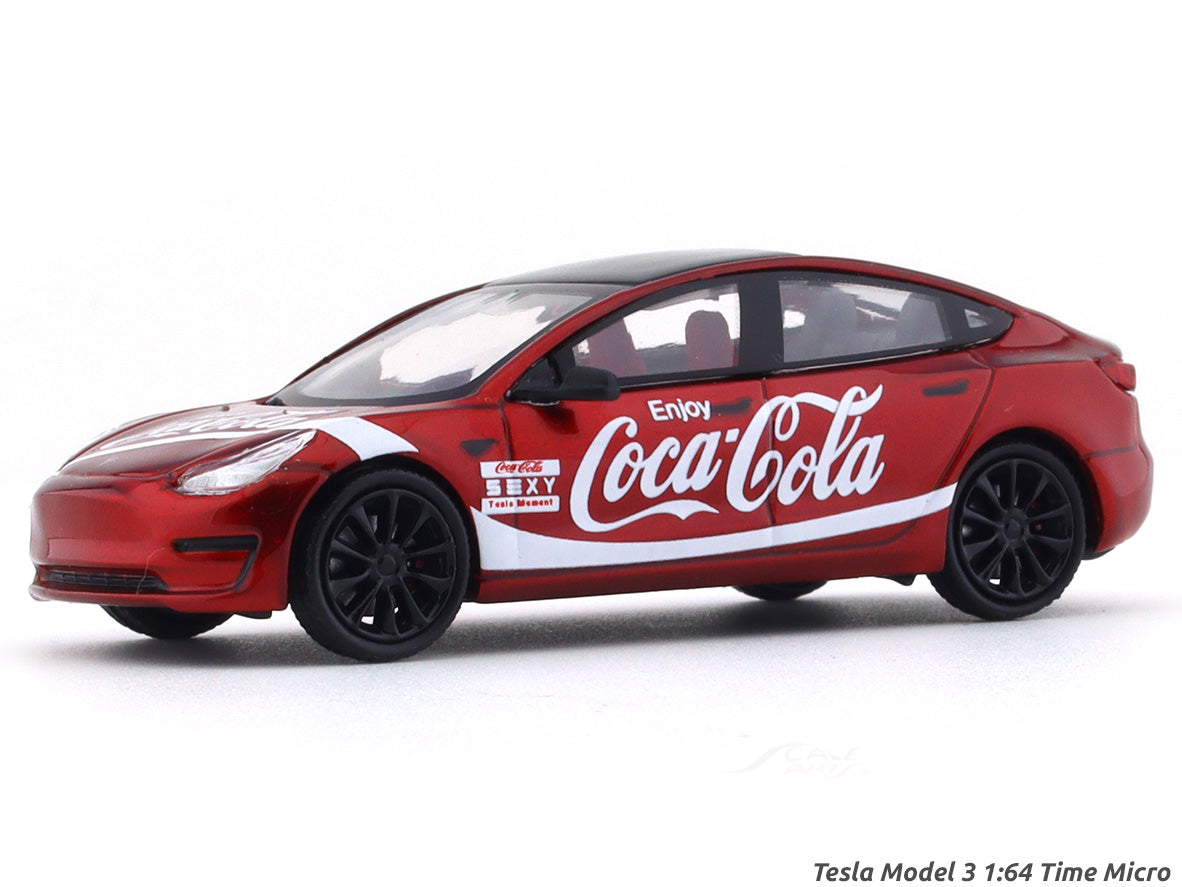 Tesla Model 3 Coca Cola 1:64 Time Micro diecast scale model car | Scale ...