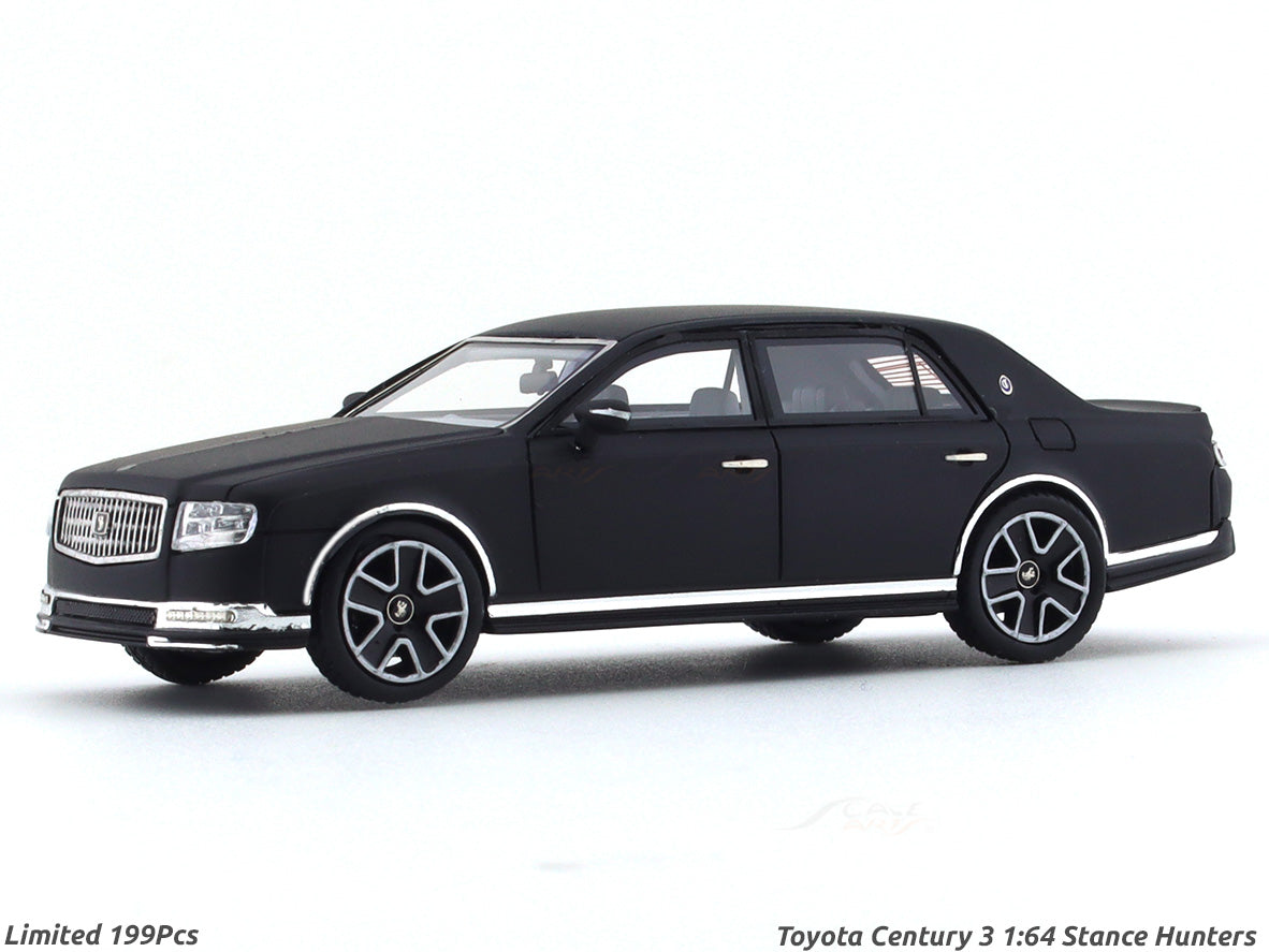 Toyota Century 3 matte black 1:64 Stance Hunters scale model car ...