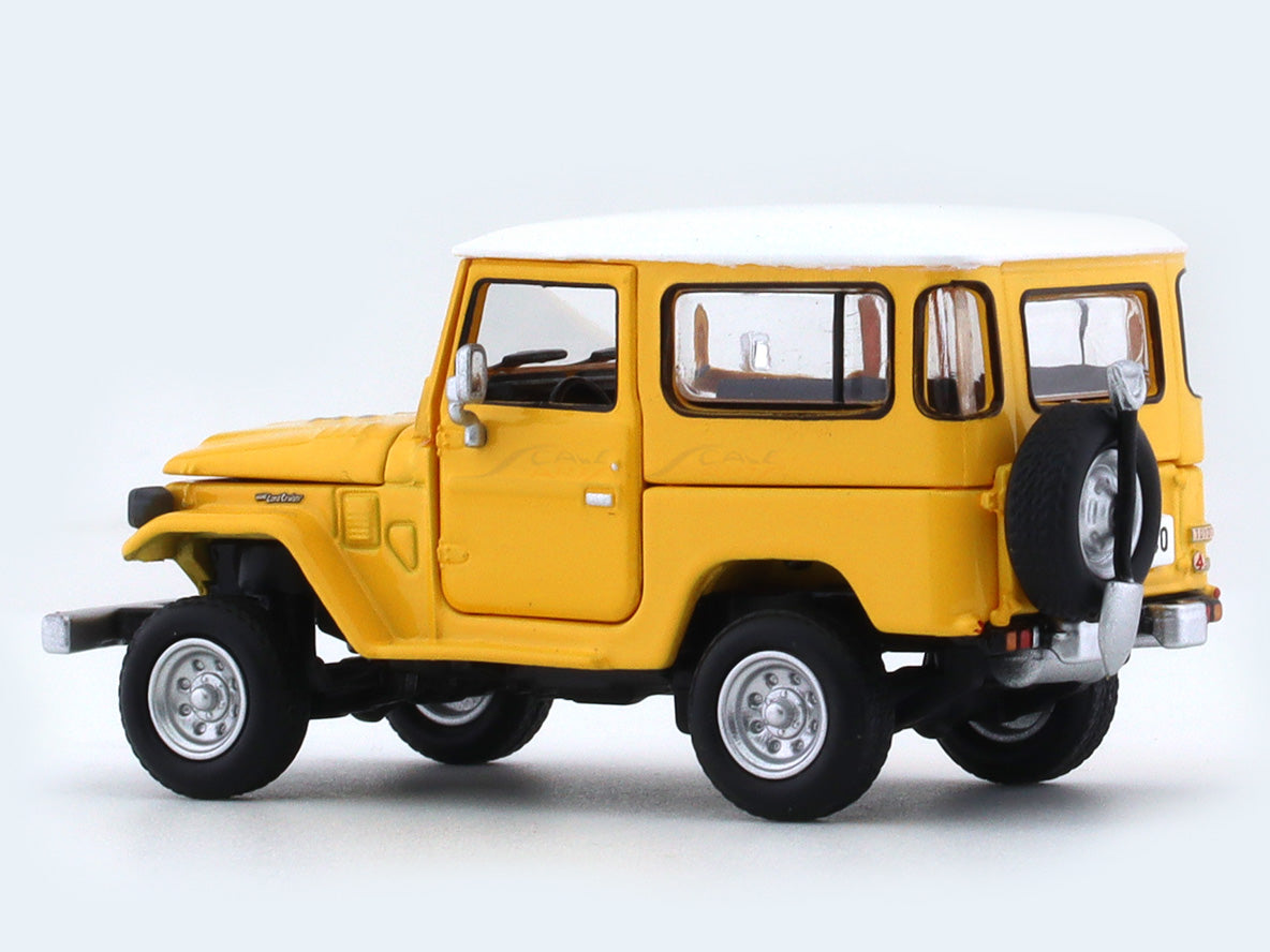 Toyota Land Cruiser FJ40 Yellow White 1:64 Hobby Fans diecast scale ...