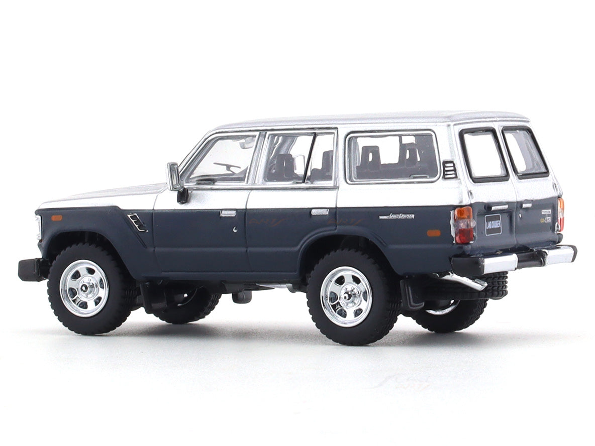 Toyota Land Cruiser LC60 blue silver 1:64 GCD diecast scale model ...