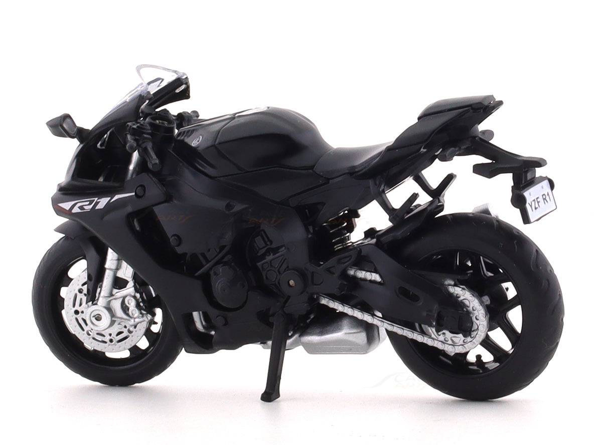 Yamaha YZF-R1 Matte Black 1:18 MSZ licensed diecast scale model bike ...