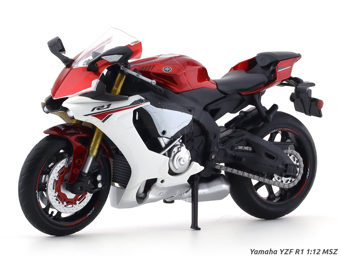 Yamaha YZF R1 Red 1:12 MSZ licensed diecast scale model bike ...