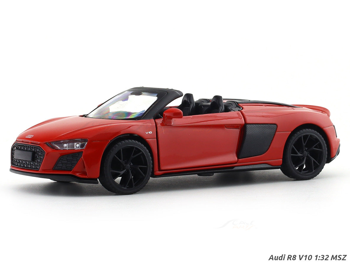 Audi R8 V10 Red 1:32 MSZ licensed pullback diecast Scale Model car ...