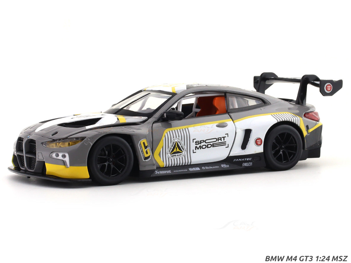 BMW M4 GT3 grey 1:24 MSZ licensed diecast Scale Model car collectible ...