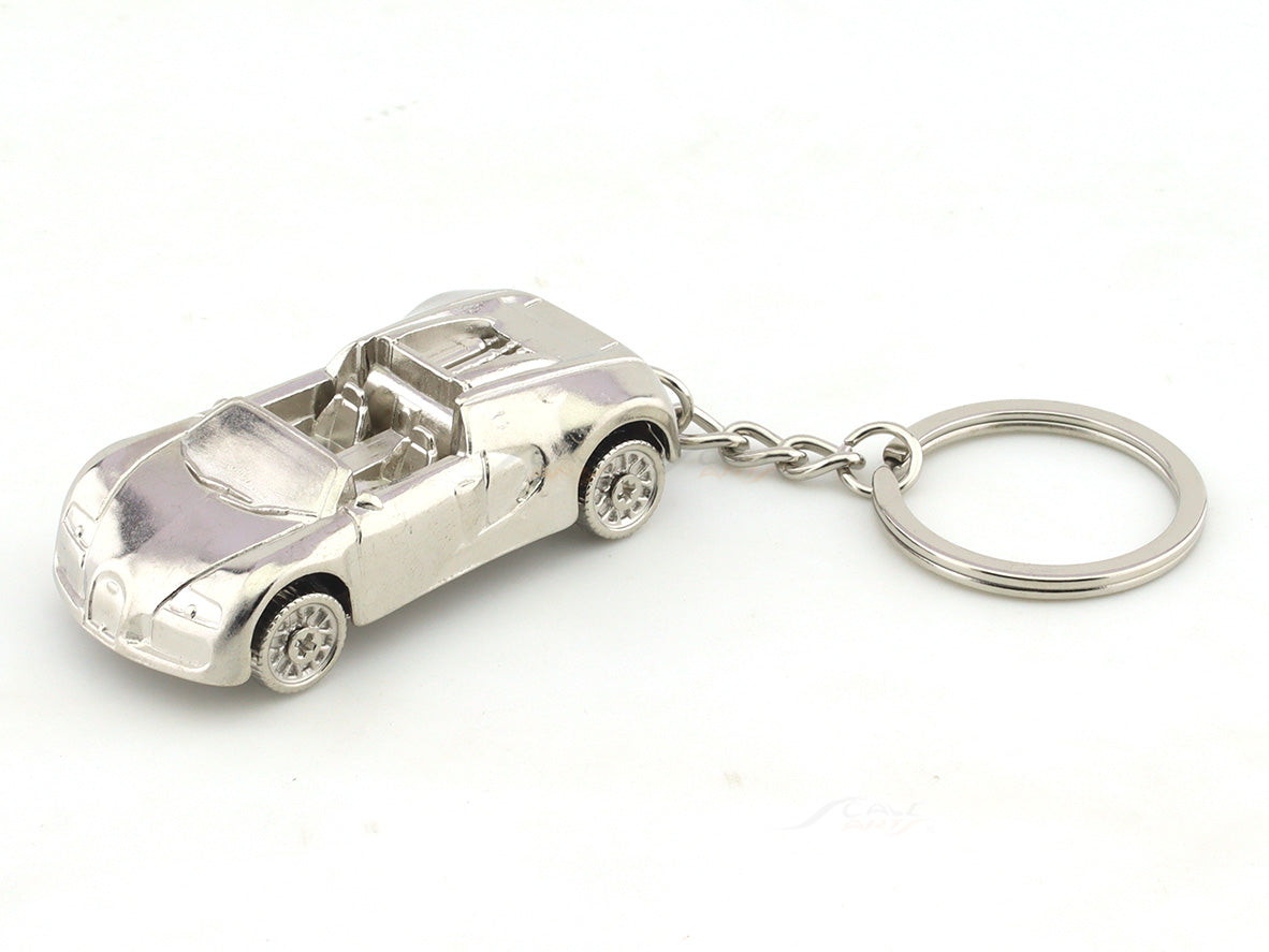 Bugatti like design chrome metal keyring / keychain | Scale Arts India