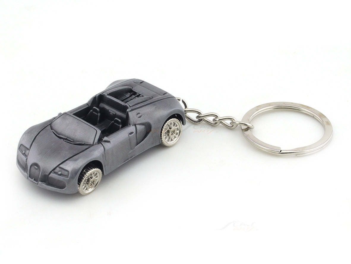 Bugatti like design grey metal keyring / keychain | Scale Arts India