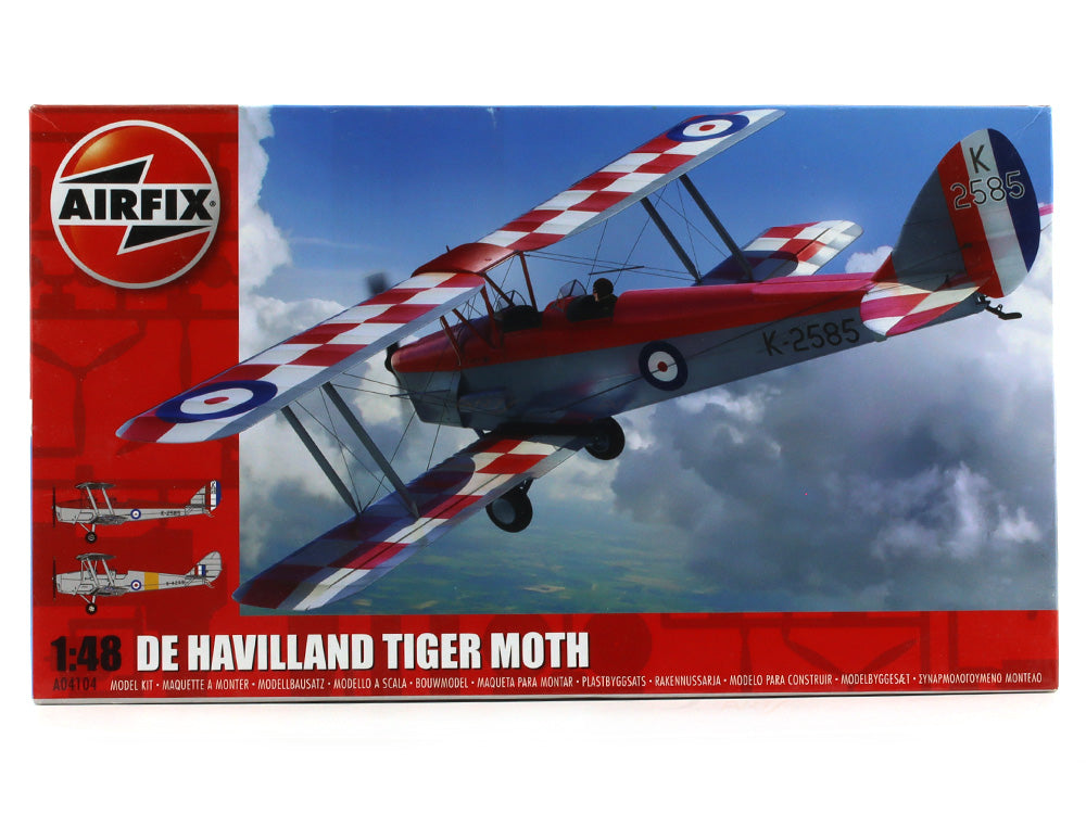 De Havilland Tiger Moth 1:48 Airfix plastic model kit fighter jet ...