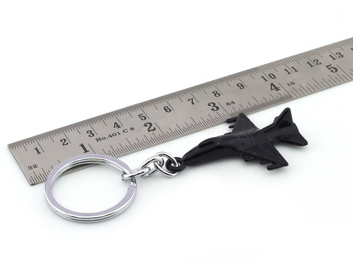 Fighter Plane chrome metal keyring / keychain | Scale Arts India