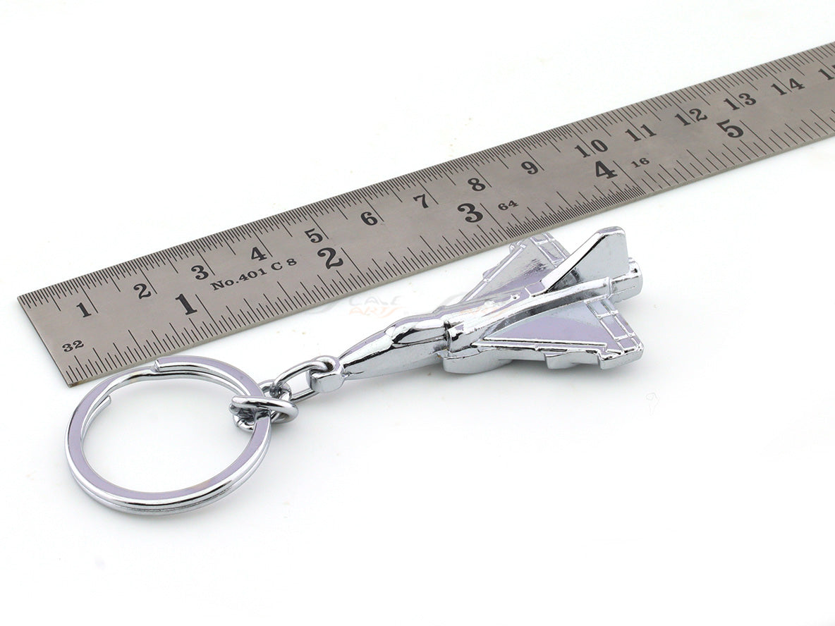 Fighter Plane Type 2 chrome metal keyring / keychain | Scale Arts India