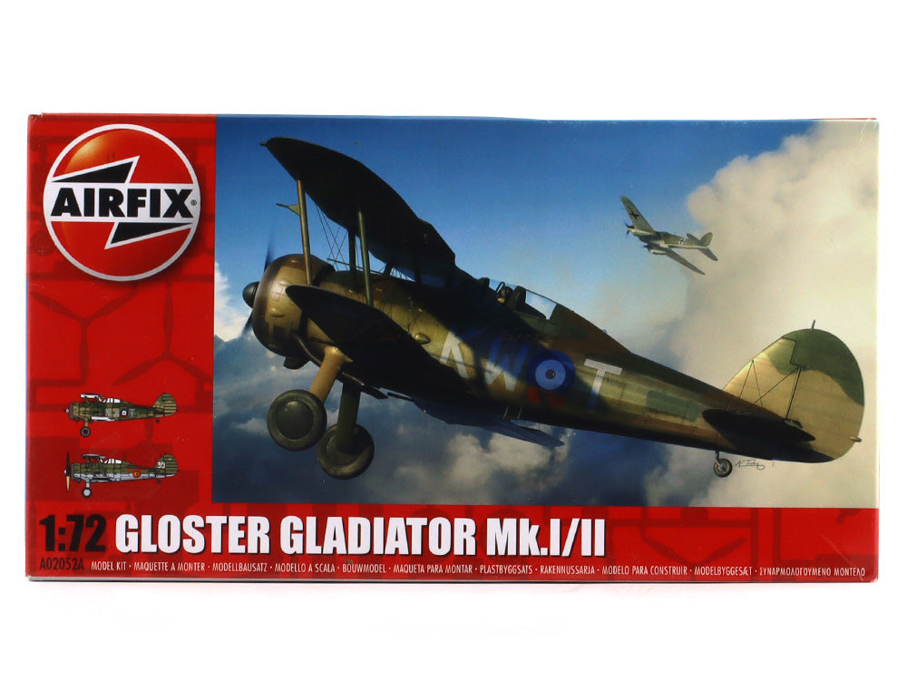 Gloster Gladiator Mk I / II 1:72 Airfix plastic model kit fighter jet ...
