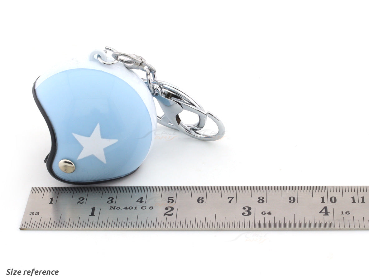 Miniature Helmet keyring / keychain blue | Scale Arts India