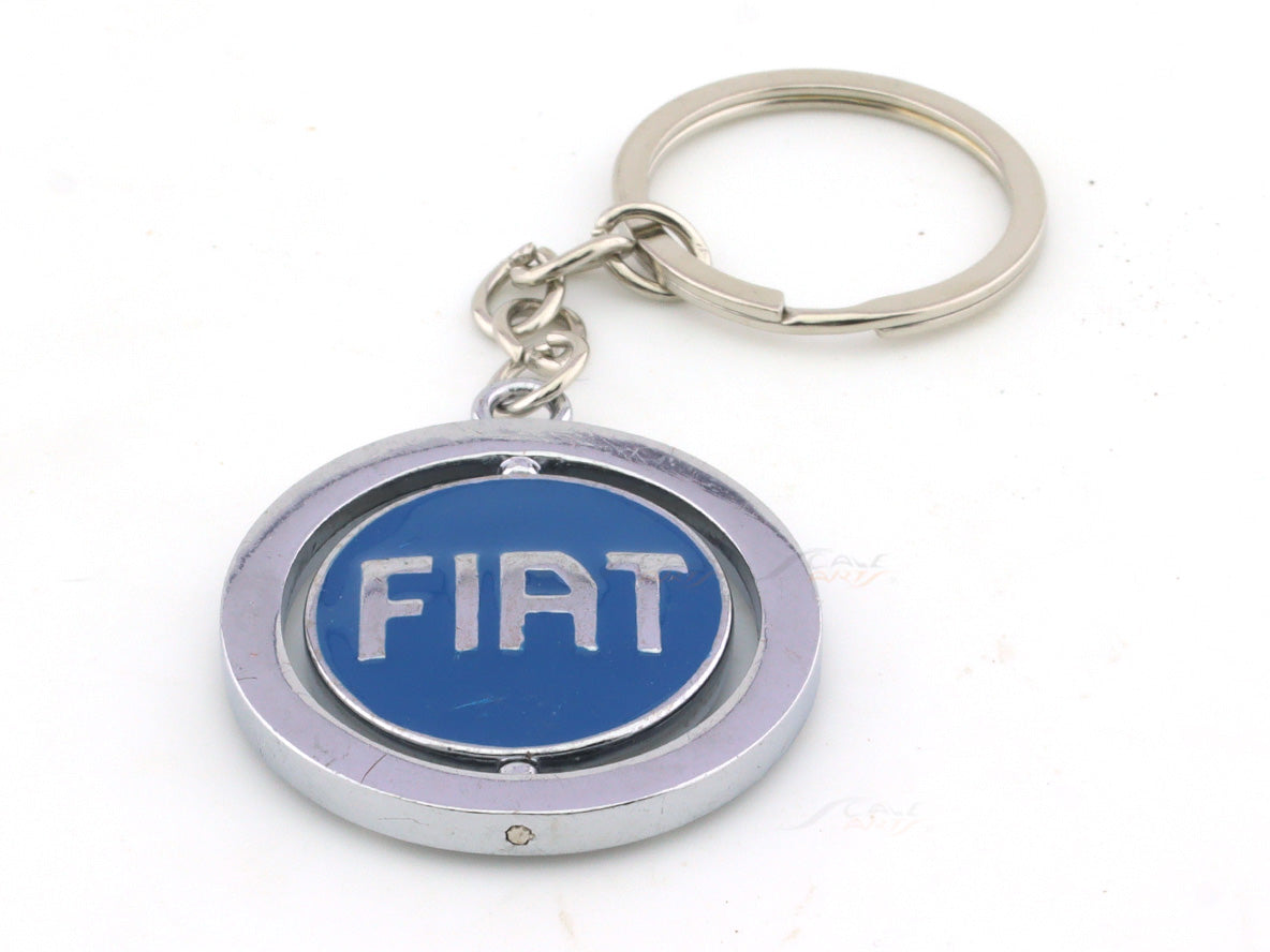 Fiat logo chrome metal keyring / keychain | Scale Arts India
