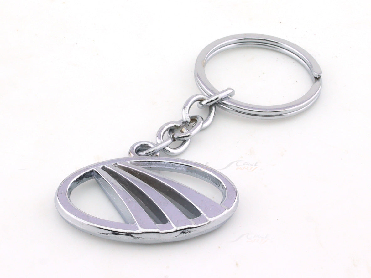 Mahindra logo chrome metal keyring / keychain | Scale Arts India