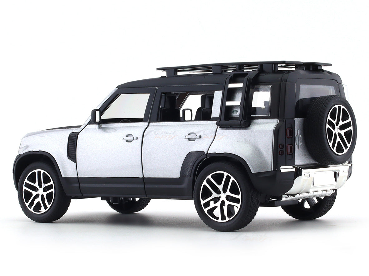 Land Rover New Defender 110 silver 1:24 diecast toy car alloy toy with ...