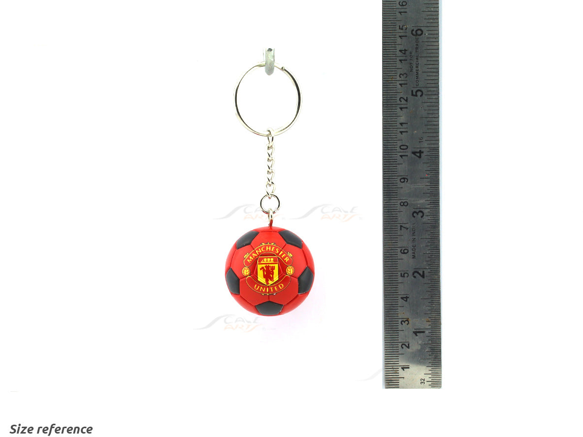 Manchester United football white keyring / keychain | Scale Arts India