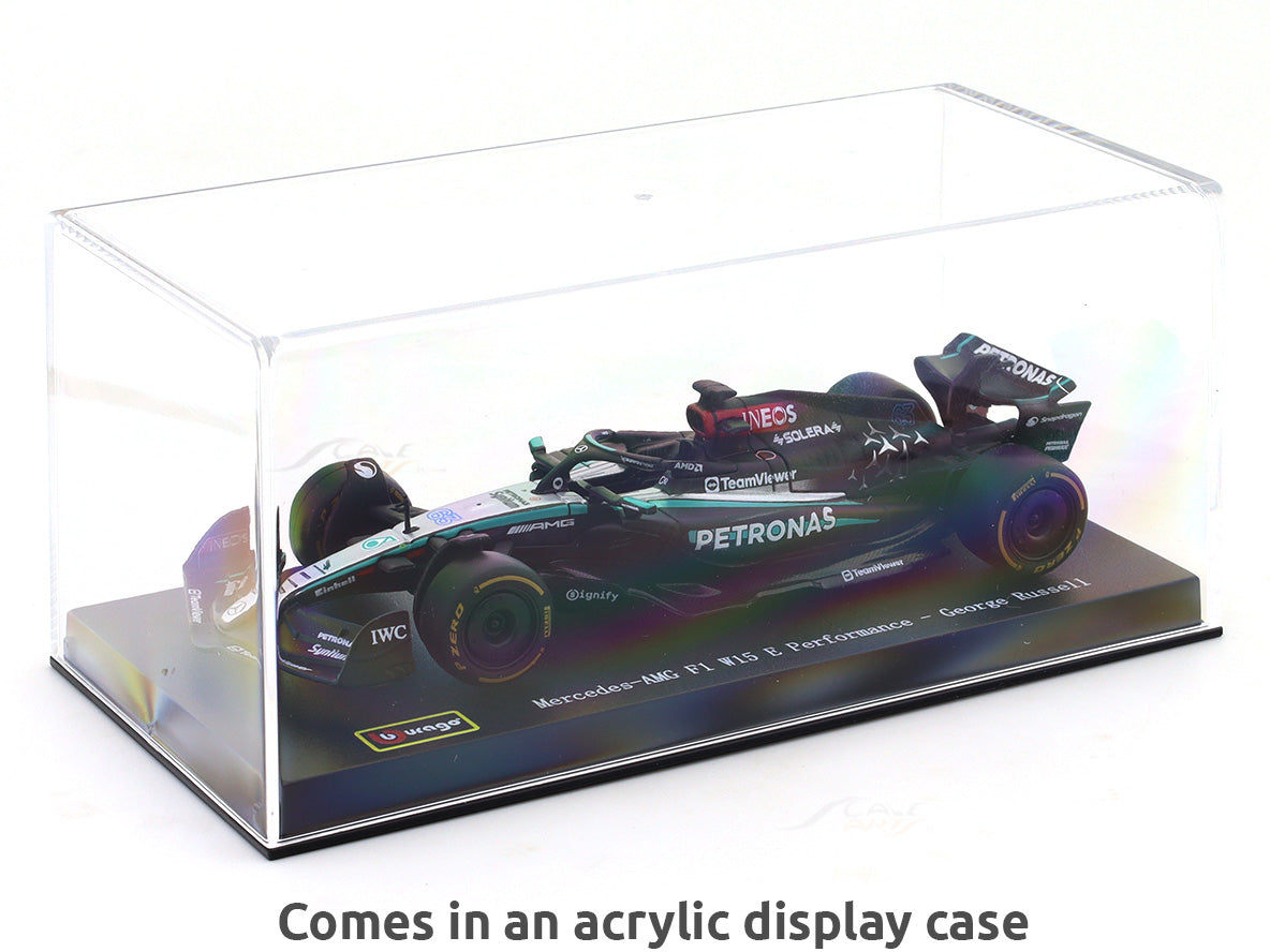 2024 Mercedes-Benz W15 No.63 1:43 Bburago licensed Formula 1 diecast ...