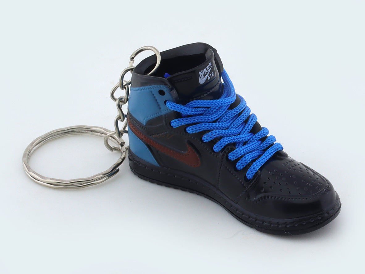 Nike Air Black Blue PVC keyring / keychain | Scale Arts India
