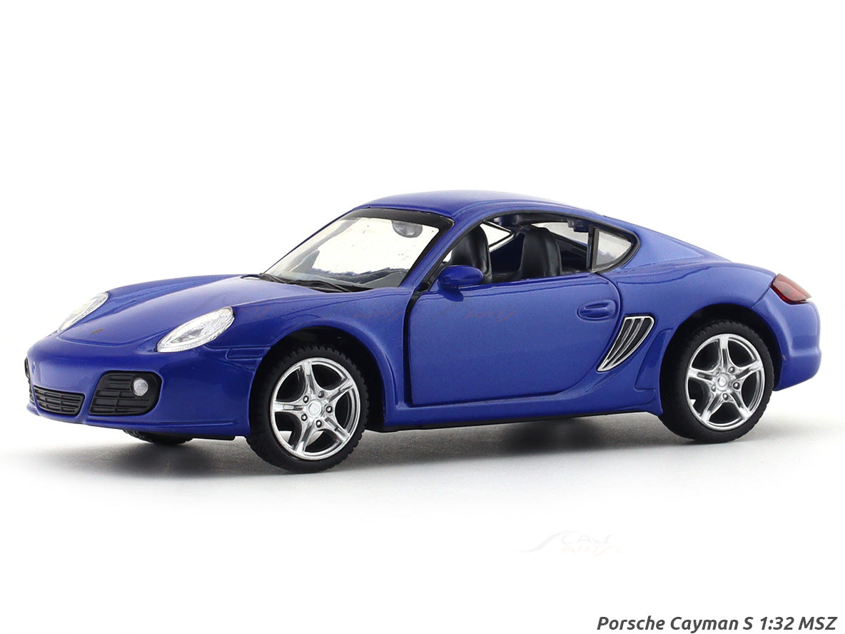 Porsche Cayman S Blue 1:32 MSZ licensed pullback diecast Scale Model ...
