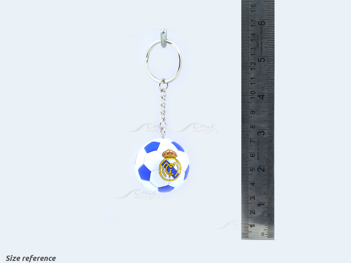 Real Madrid football white keyring / keychain | Scale Arts India