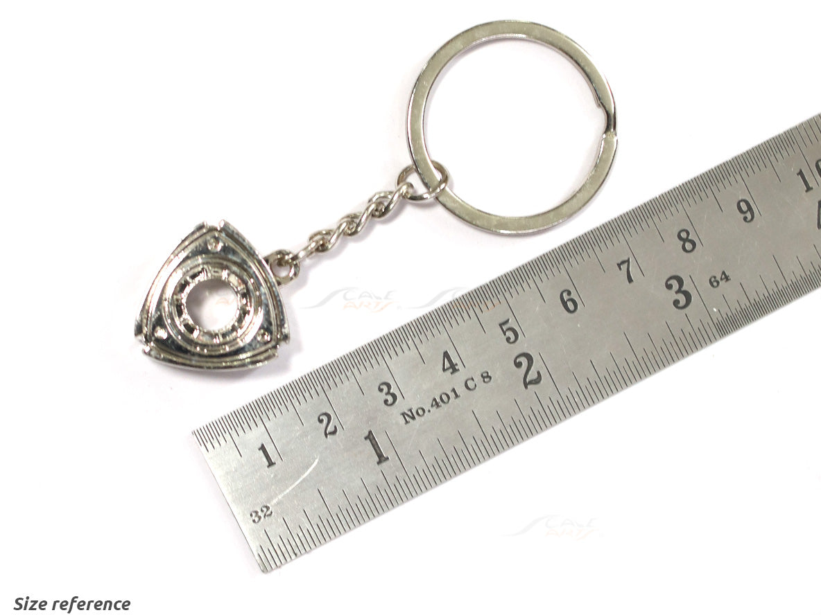 Rotary Engine piston chrome keyring / keychain | Scale Arts India