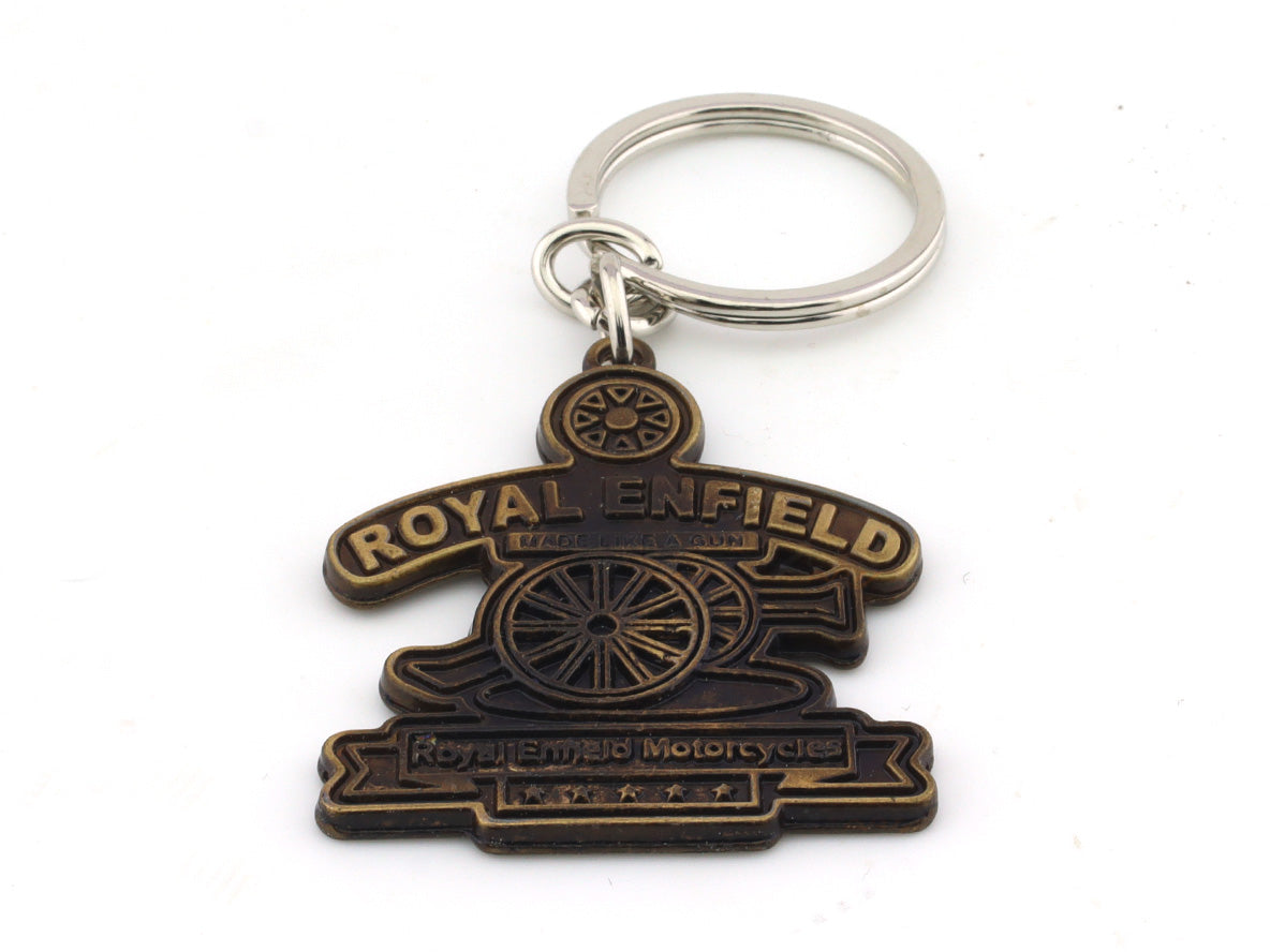 Royal Enfield Bronze color metal keyring / keychain | Scale Arts India