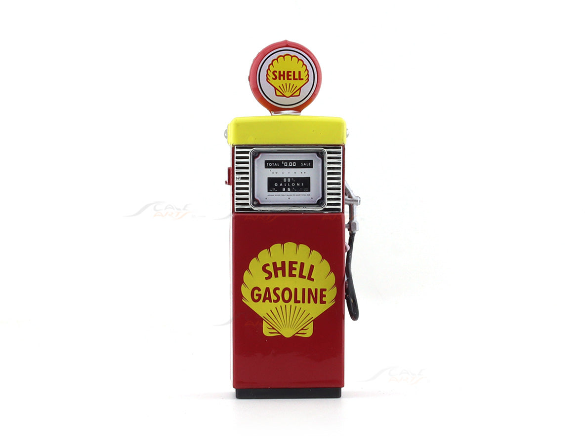 Shell Gasoline 1:18 Greenlight fuel gas pump miniature scale model ...