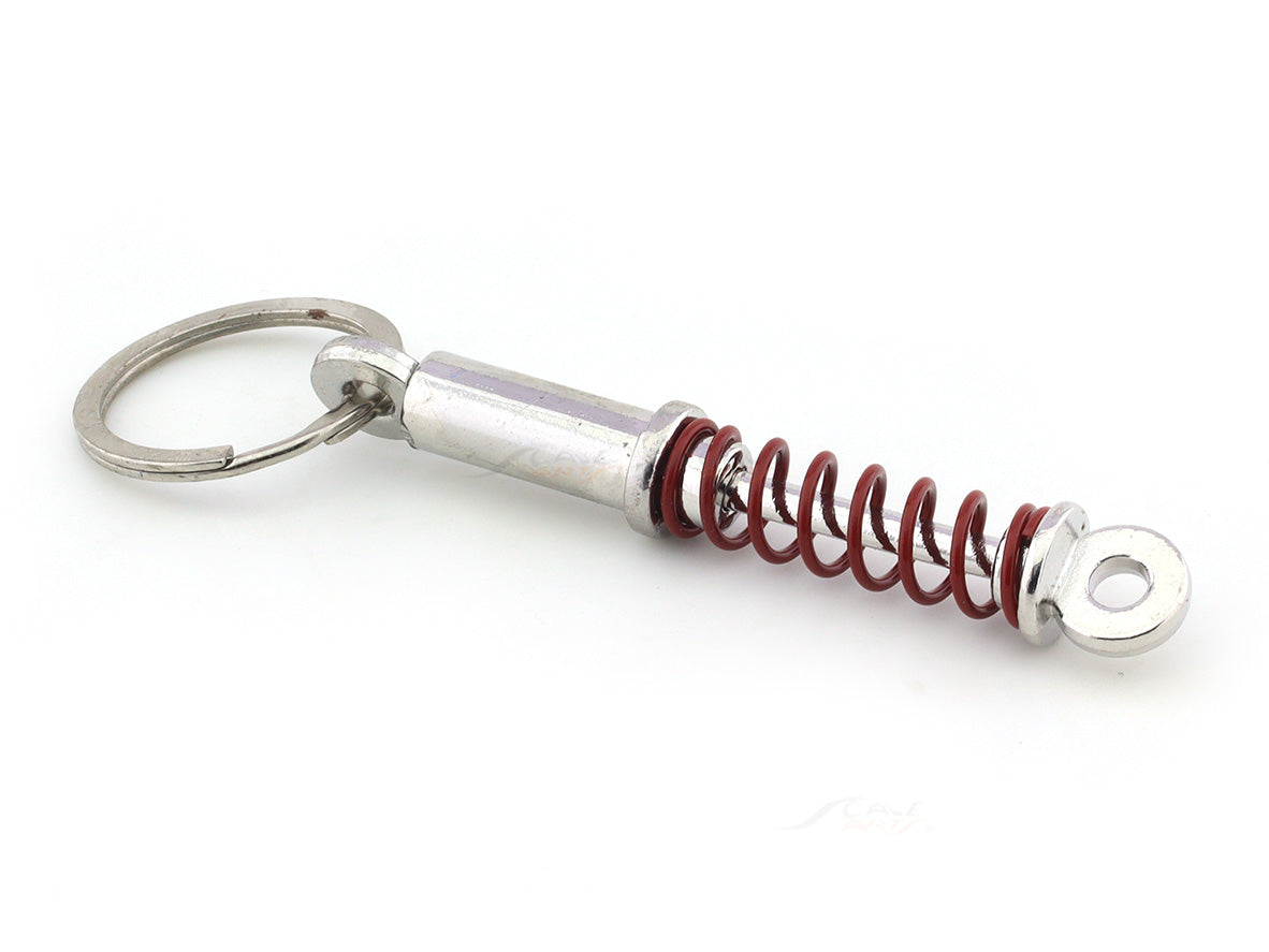 Shock absorber red metal keyring / keychain | Scale Arts India