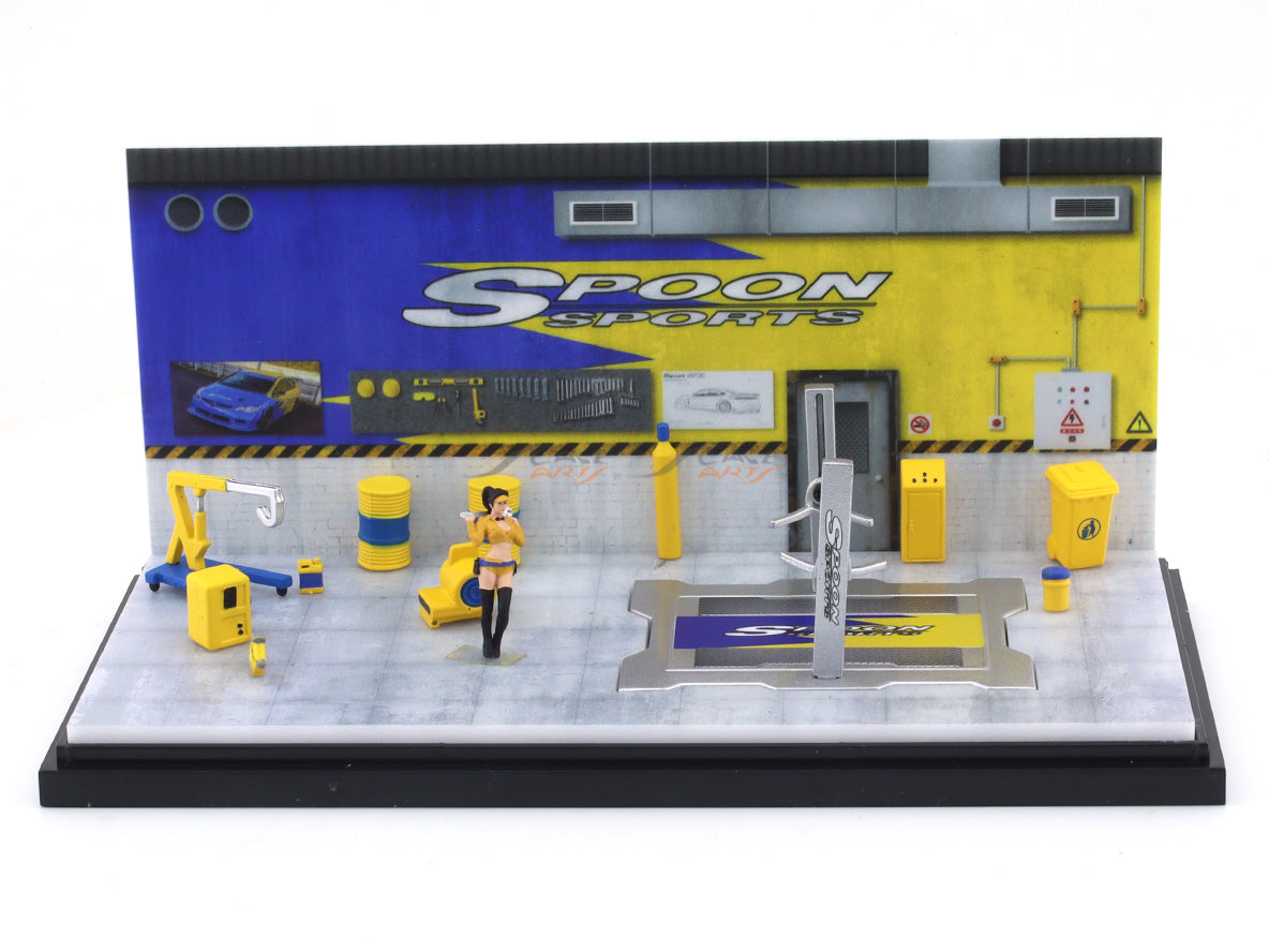Spoon Garage Diorama set 1:64 Moreart scale model diorama | Scale Arts ...