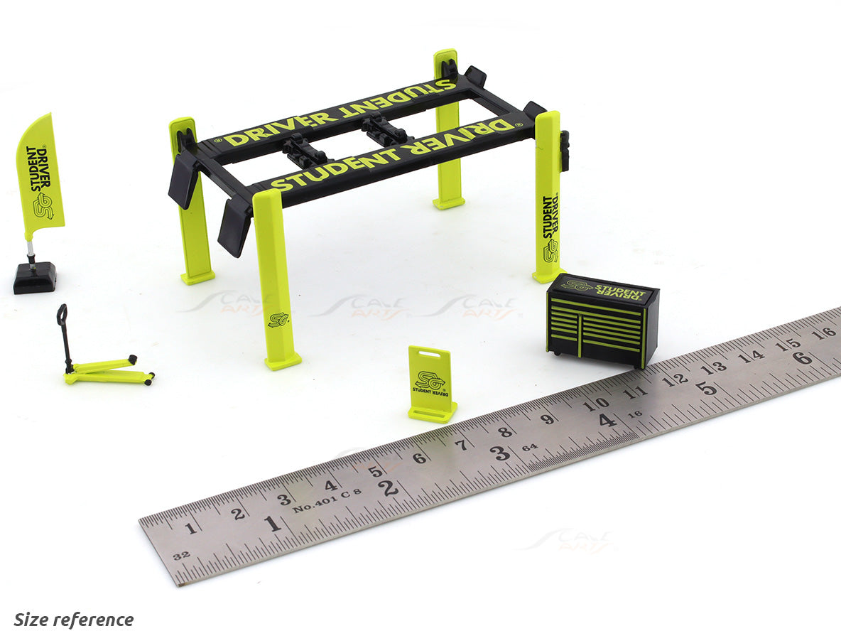 Student Driver garage tool set 1:64 Tarmac Works scale model diorama ...