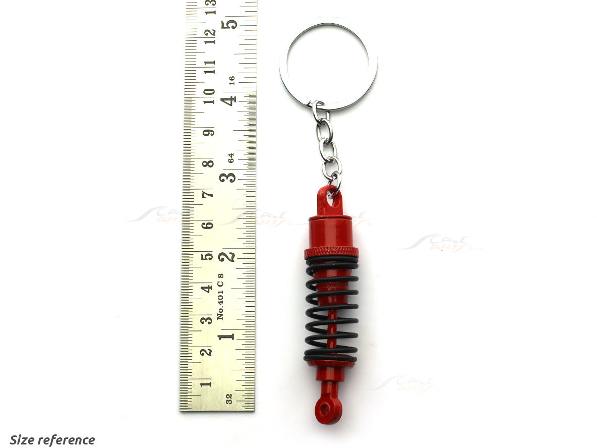 Chrome Suspension / Shock absorber wheel metal keyring / keychain ...