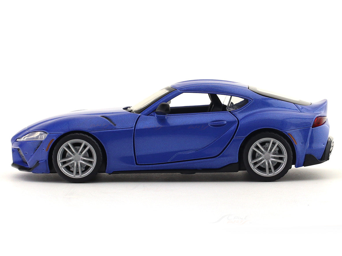 Toyota GR Supra blue 1:31 MSZ licensed pullback diecast Scale Model car ...