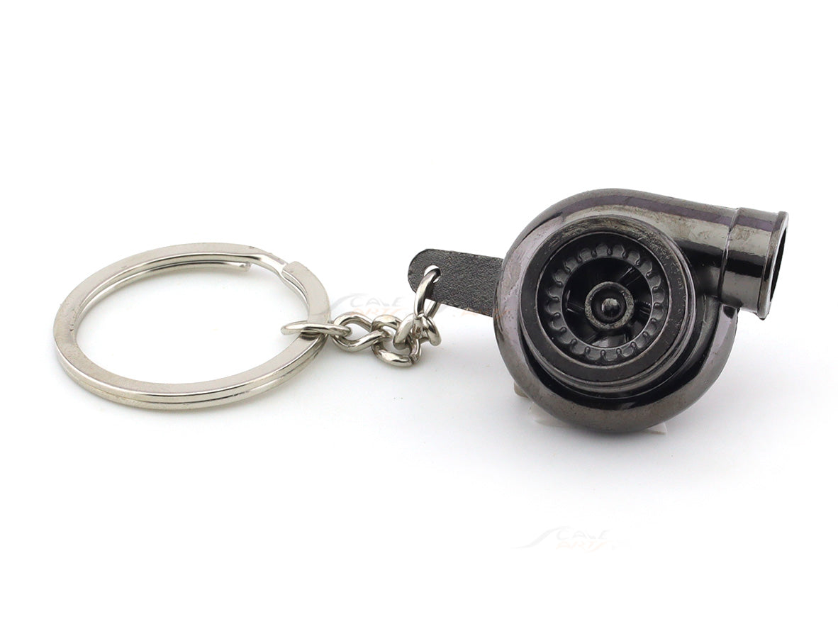 Car Turbo black metal keyring / keychain | Scale Arts India