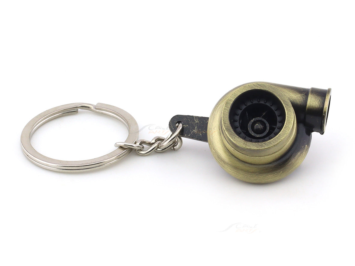 Car Turbo golden metal keyring / keychain | Scale Arts India
