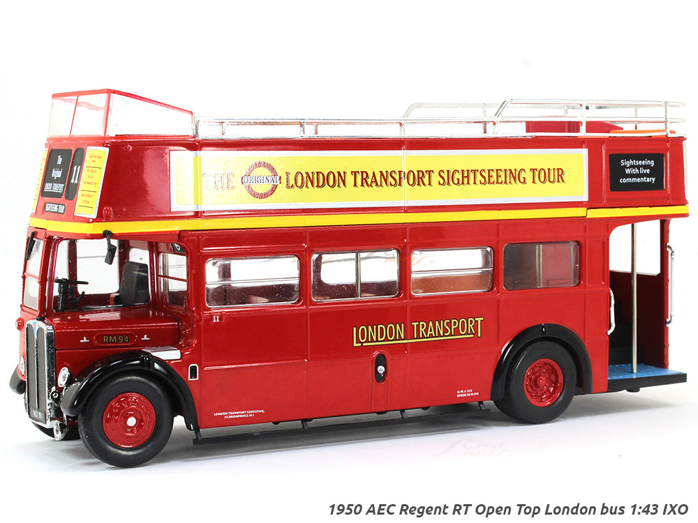 1950 AEC Regent RT Open Top London bus 1:43 IXO diecast Scale Model Bus ...