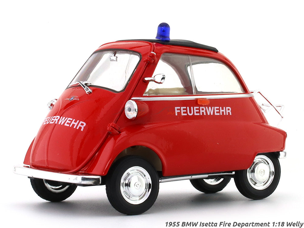 1955 BMW Isetta Fire Department 1:18 Welly diecast scale model ...
