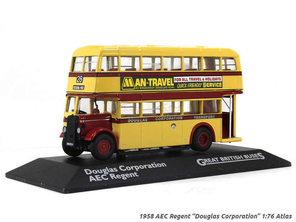 1958 AEC Regent Douglas Corporation 1:76 Atlas diecast scale model bus ...