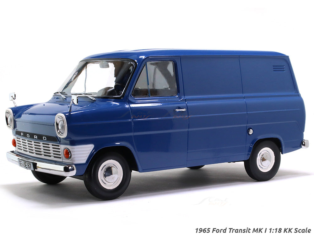 1965 Ford Transit MK I blue 1:18 KK Scale model van collectible | Scale ...