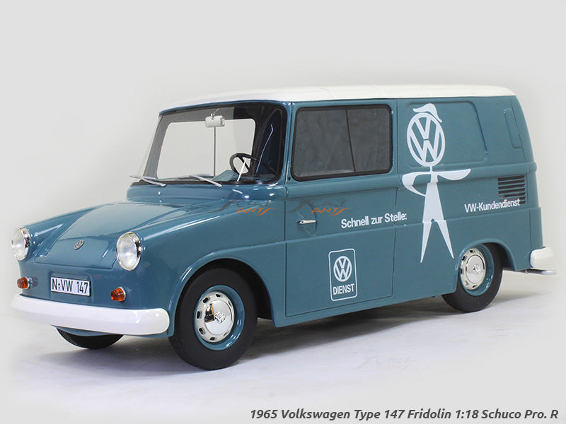 1965 Volkswagen Type 147 Fridolin 1:18 Schuco Pro. R Scale Model Van ...