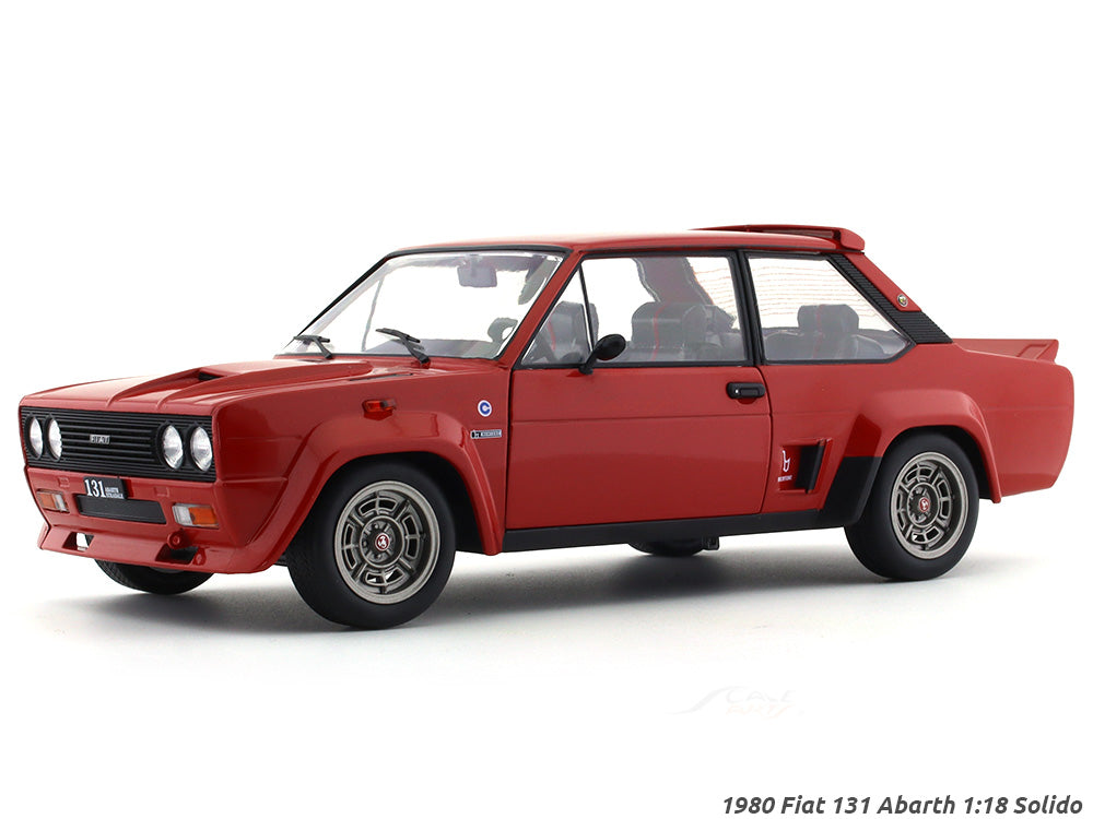 1980 Fiat 131 Abarth red 1:18 Solido diecast Scale Model collectible ...