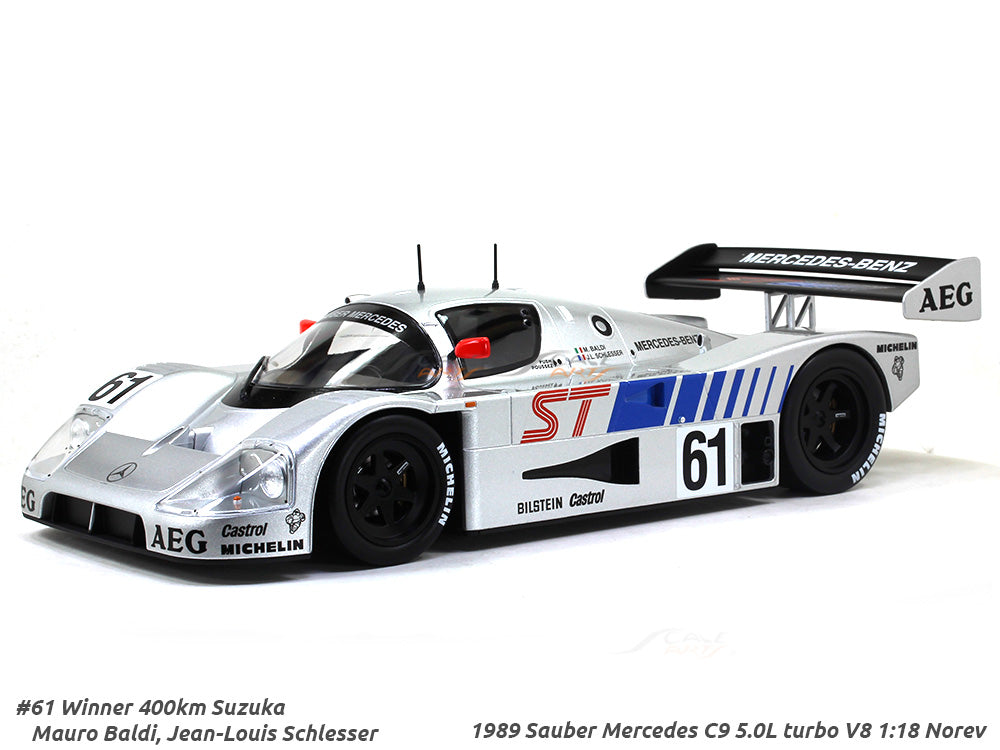 1989 Sauber Mercedes C9 5.0L turbo V8 1:18 Norev diecast Scale Model ...