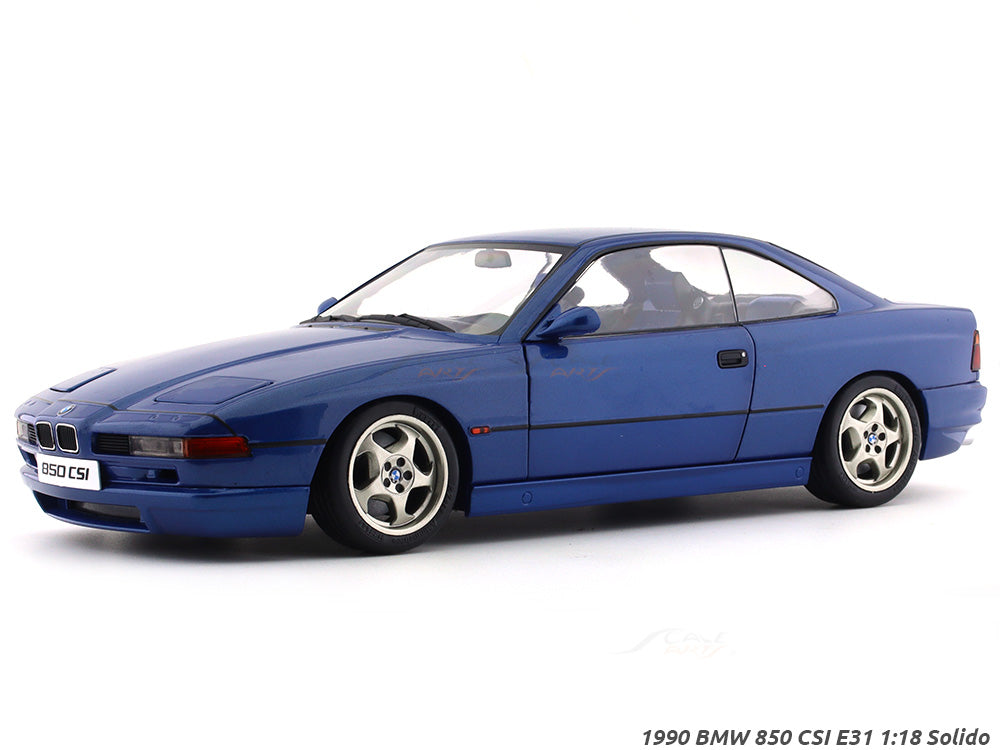 1990 BMW 850 CSI E31 Blue 1:18 Solido diecast Scale Model collectible ...