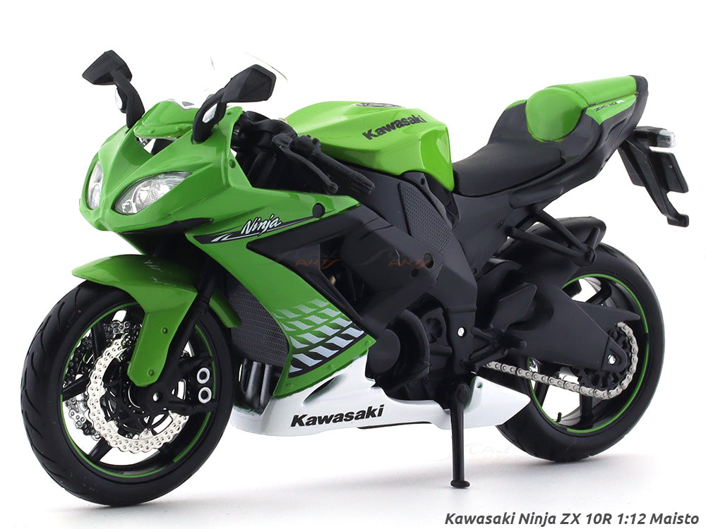 Kawasaki Ninja ZX 10R 1:12 Maisto licensed Scale Model bike collectible ...