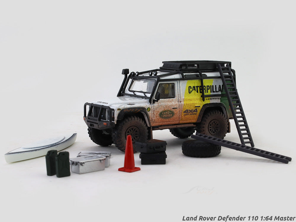 Land Rover Defender 110 Caterpillar dirty 1:64 Master diecast scale ...