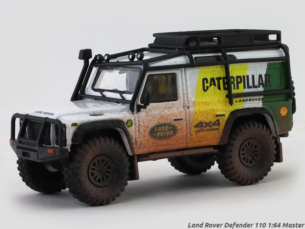 Land Rover Defender 110 Caterpillar dirty 1:64 Master diecast scale ...